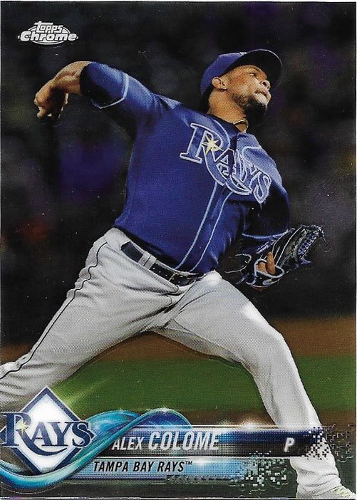Alex Colome 2018 Topps Chrome #30 Tampa Bay Rays Baseball Card