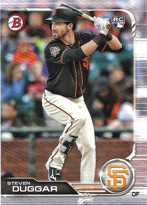 Steven Duggar 2019 Bowman Rookie #30 San Francisco Giants Baseball Card