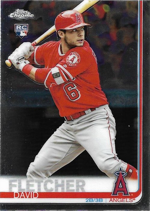 David Fletcher 2019 Topps Rookie Chrome #181 Los Angeles Angels ...