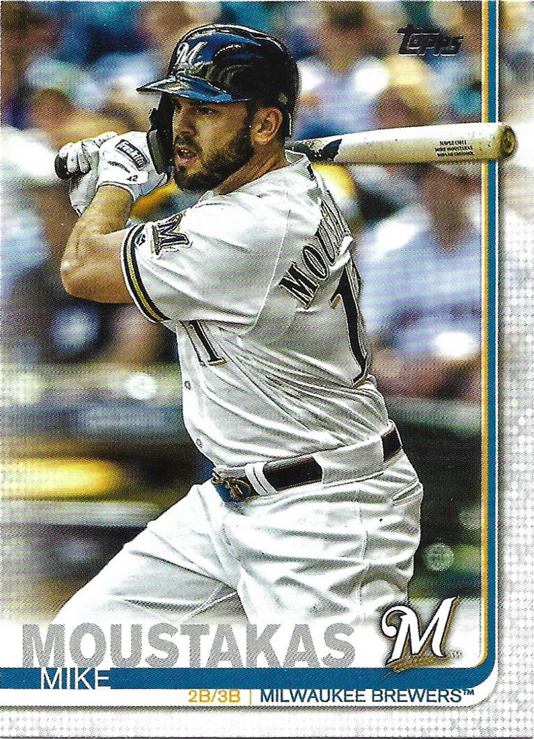 Mike Moustakas 2019 Topps Update #US131 Milwaukee Brewers Baseball Card