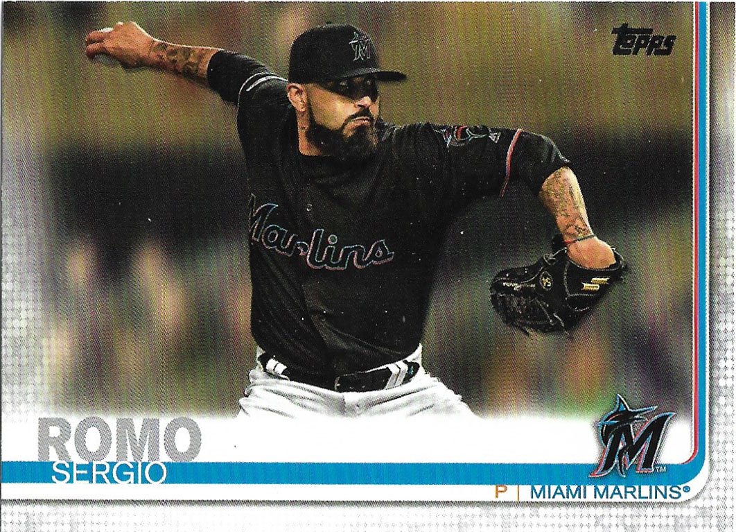 Sergio Romo 2019 Topps Update #US164 Miami Marlins Baseball Card