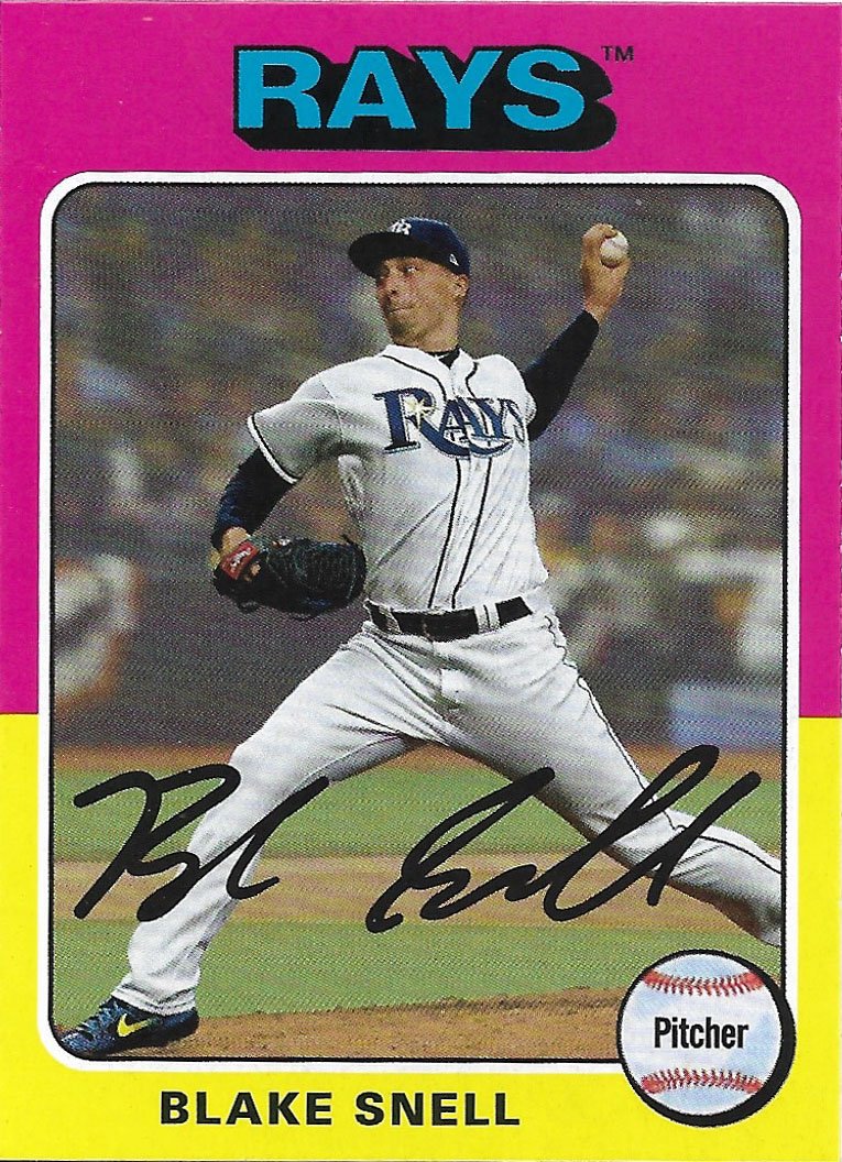 Blake Snell 2019 Topps Archives #156 Tampa Bay Rays Baseball Cards