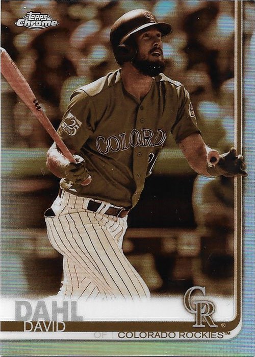 David Dahl 2019 Topps Chrome Sepia #91 Colorado Rockies Baseball Card