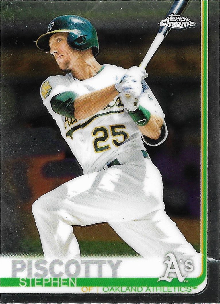 Stephen Piscotty 2019 Topps Chrome #167 Oakland Athletics Baseball Card