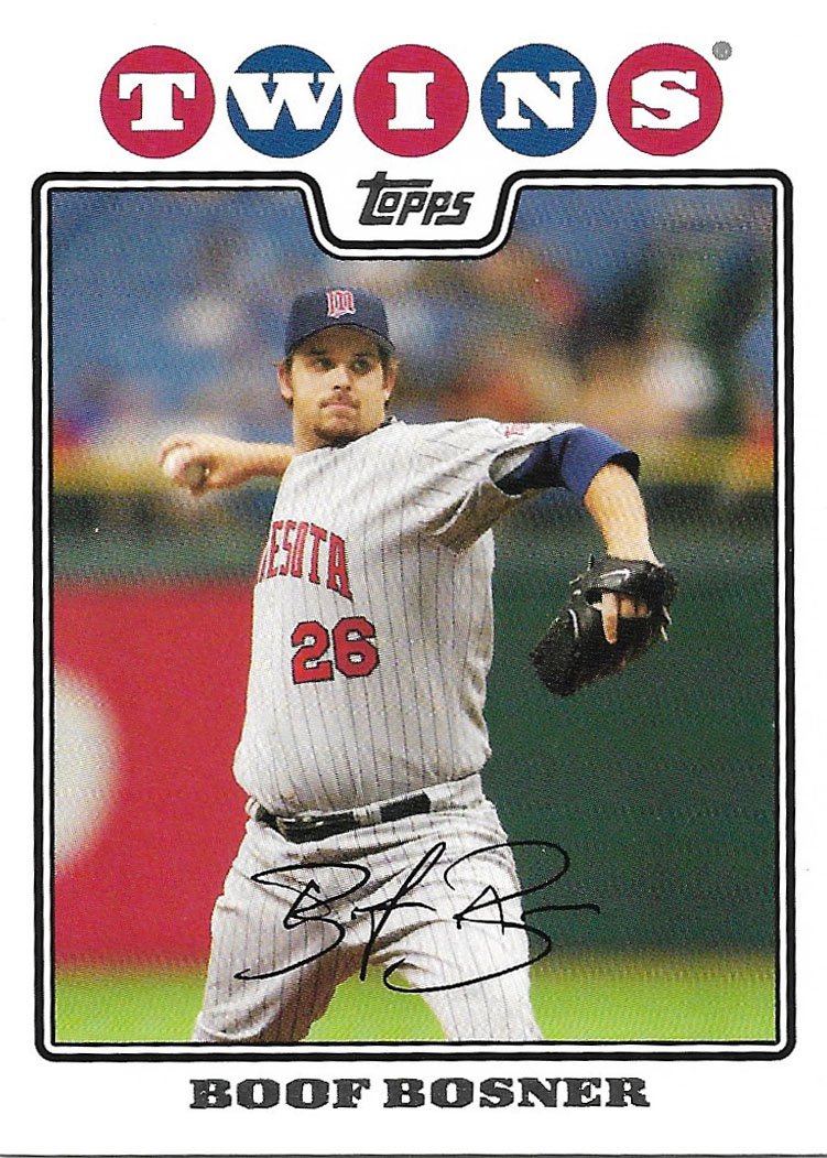 Boof Bonser 2008 Topps #117 Minnesota Twins Baseball Card