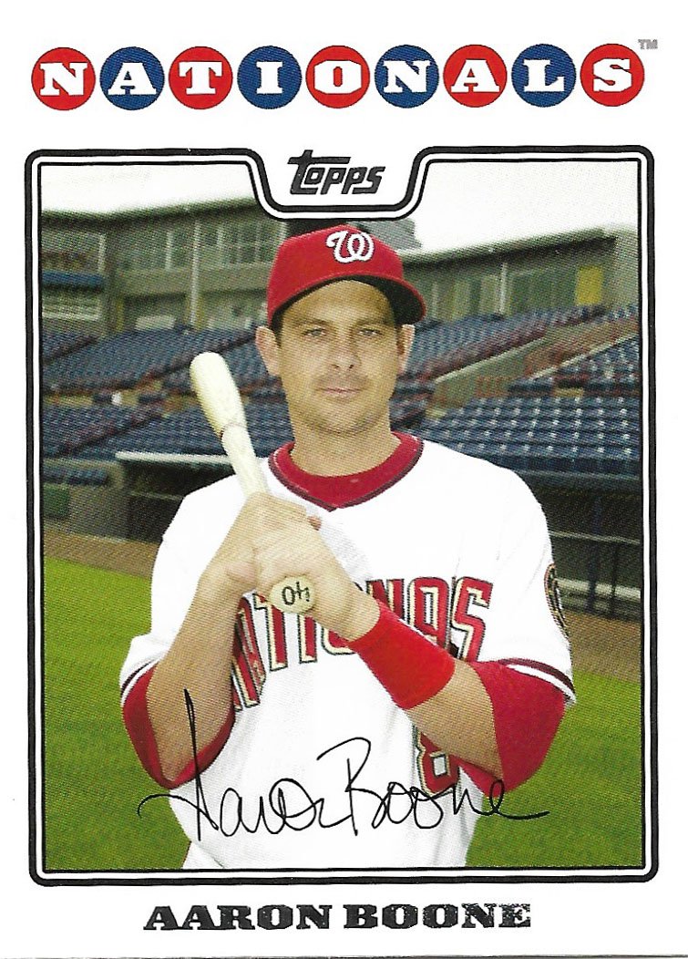 Aaron Boone 2008 Topps Updates & Highlights #UH259 Washington Nationals ...