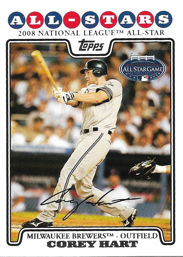 Corey Hart 2008 Topps Updates & Highlights #UH276 Milwaukee Brewers ...