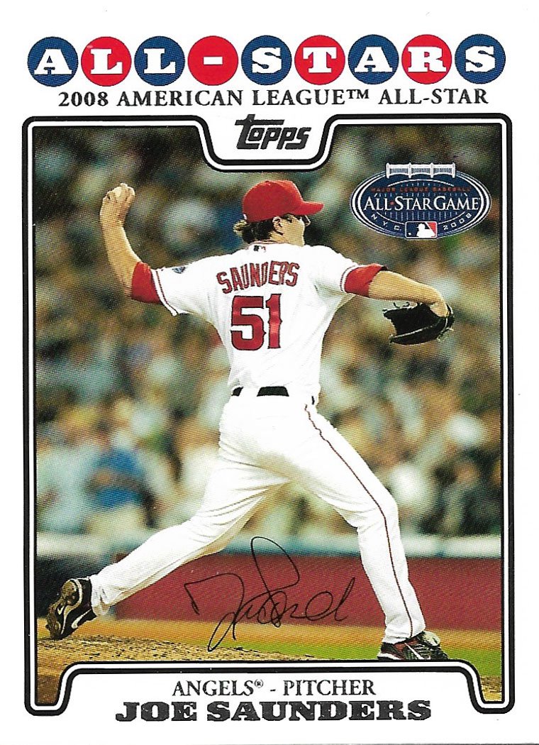 Joe Saunders 2008 Topps Updates & Highlights #UH82 Los Angeles Angels ...