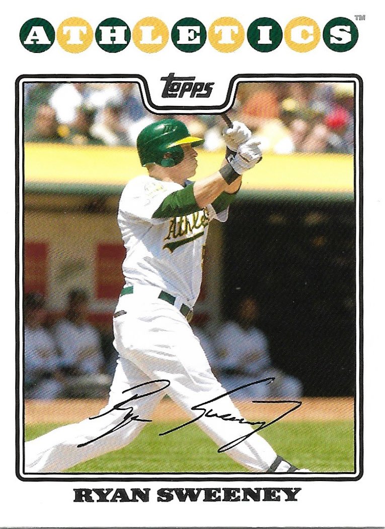 Ryan Sweeney 2008 Topps Updates & Highlights #UH44 Oakland Athletics ...