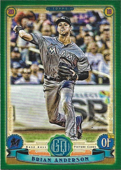 Brian Anderson 2019 Topps Gypsy Queen Green #256 Miami Marlins Baseball ...