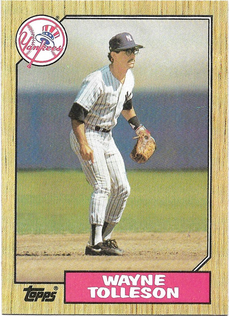 Wayne Tolleson 1987 Topps #224 New York Yankees Baseball Card