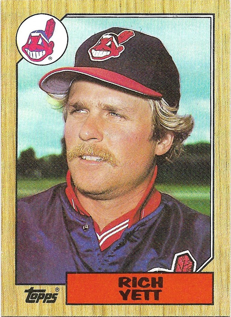 Rich Yett 1987 Topps #134 Cleveland Indians Baseball Card