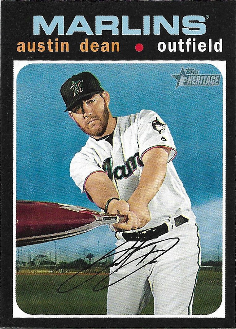 Austin Dean 2020 Topps Heritage #179 Miami Marlins Baseball Card