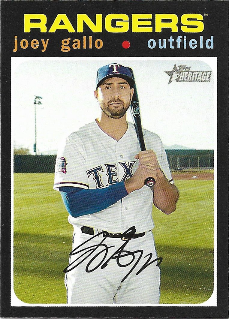 Joey Gallo 2020 Topps Heritage #233 Texas Rangers Baseball Card