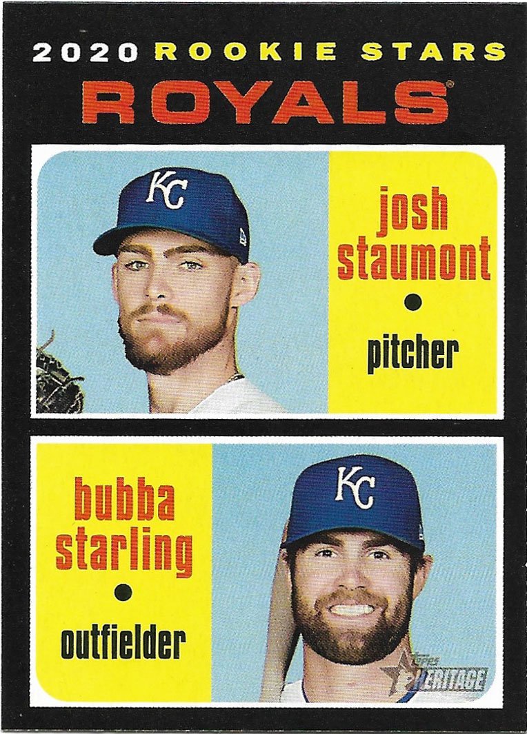 Josh Staumont, Bubba Starling 2020 Topps Heritage Rookie #247 Kansas ...