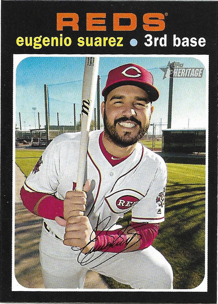Eugenio Suarez 2020 Topps Heritage #272 Cincinnati Reds Baseball Card