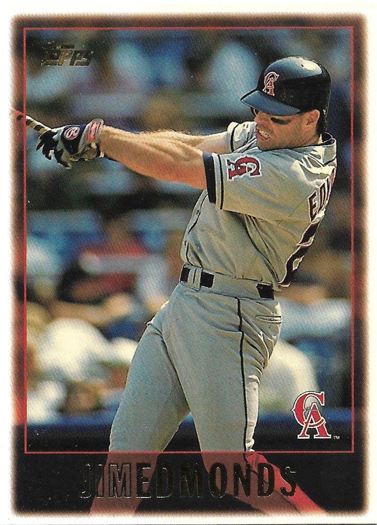 Jim Edmonds 1997 Topps #75 California Angels Baseball Card