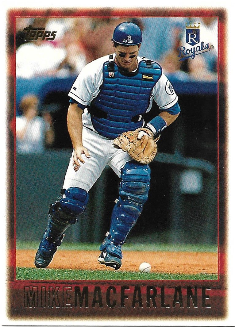 Mike Macfarlane 1997 Topps #198 Kansas City Royals Baseball Card