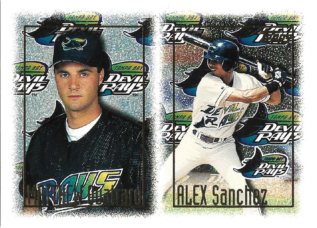 Matt Quatraro, Alex Sanchez 1997 Topps #252 Tampa Bay Devil Rays ...