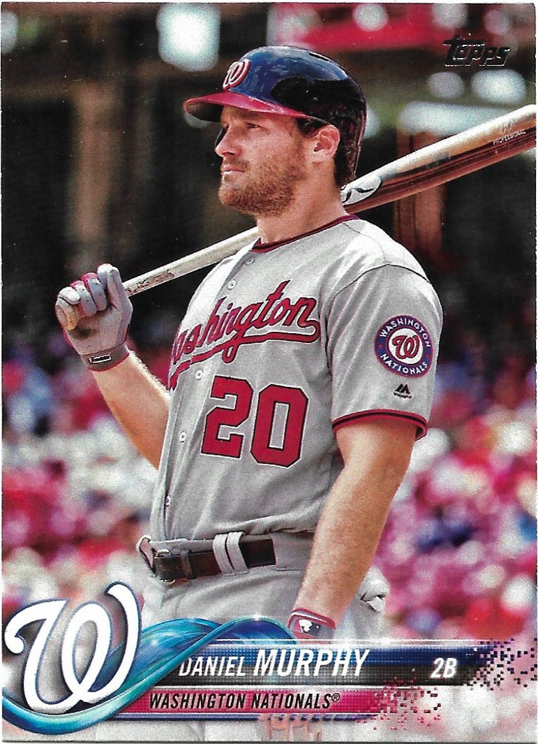 Daniel Murphy 2018 Topps #105 Washington Nationals Baseball Card