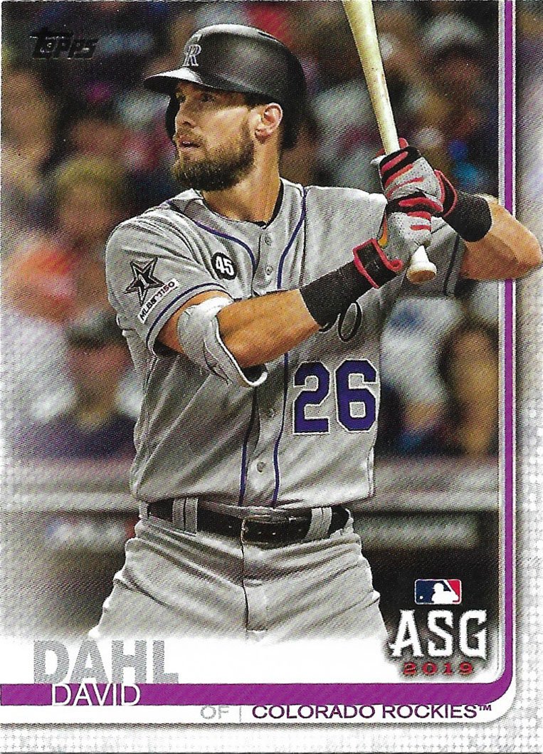 David Dahl 2019 Topps Update #US42 Colorado Rockies Baseball Card