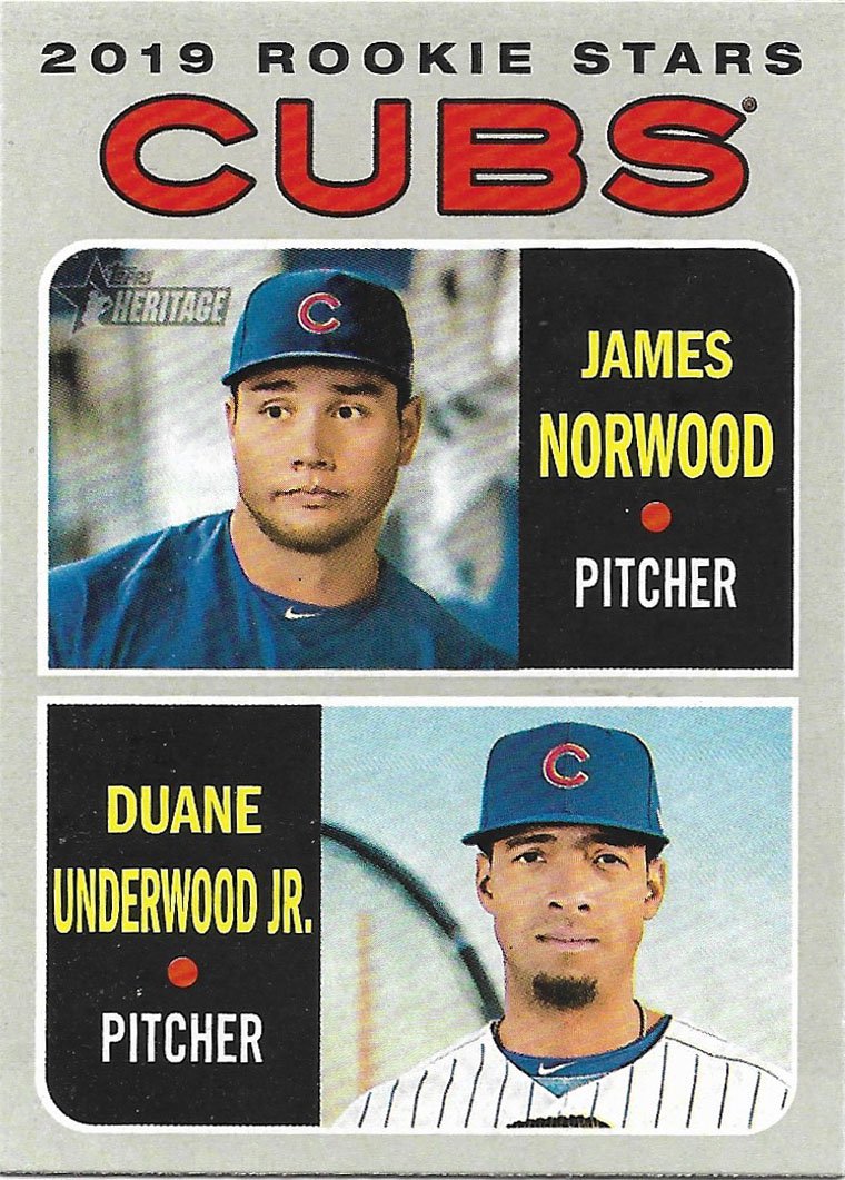 James Norwood, Duane Underwood Jr 2019 Topps Heritage Rookie #121 ...