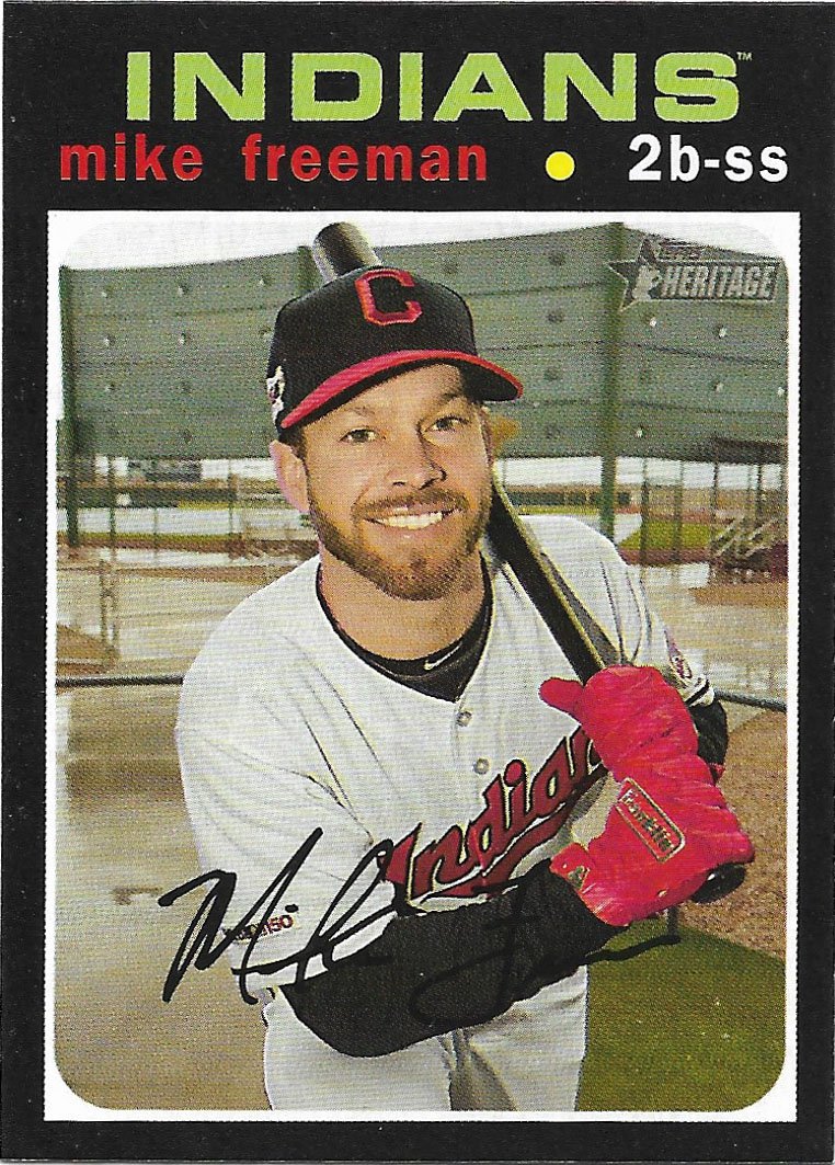 Mike Freeman 2020 Topps Heritage #235 Cleveland Indians Baseball Card