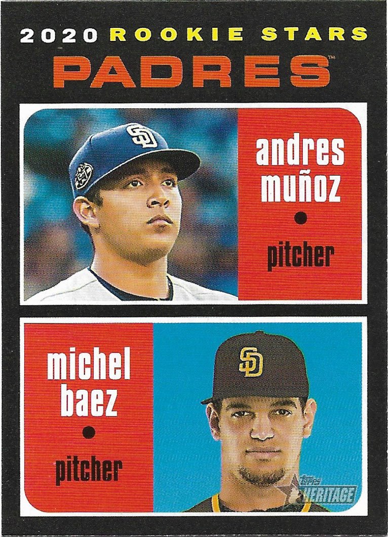 Andres Munoz, Michel Baez 2020 Topps Heritage Rookie #262 San Diego ...