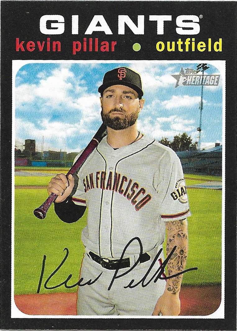 Kevin Pillar 2020 Topps Heritage #394 San Francisco Giants Baseball Card
