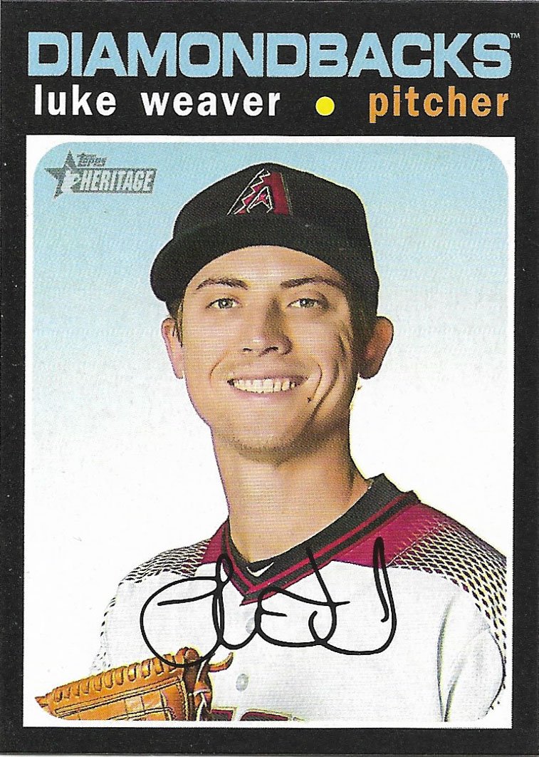 Luke Weaver 2020 Topps Heritage #315 Arizona Diamondbacks Baseball Card