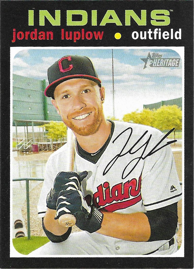 Jordan Luplow 2020 Topps Heritage #356 Cleveland Indians Baseball Card