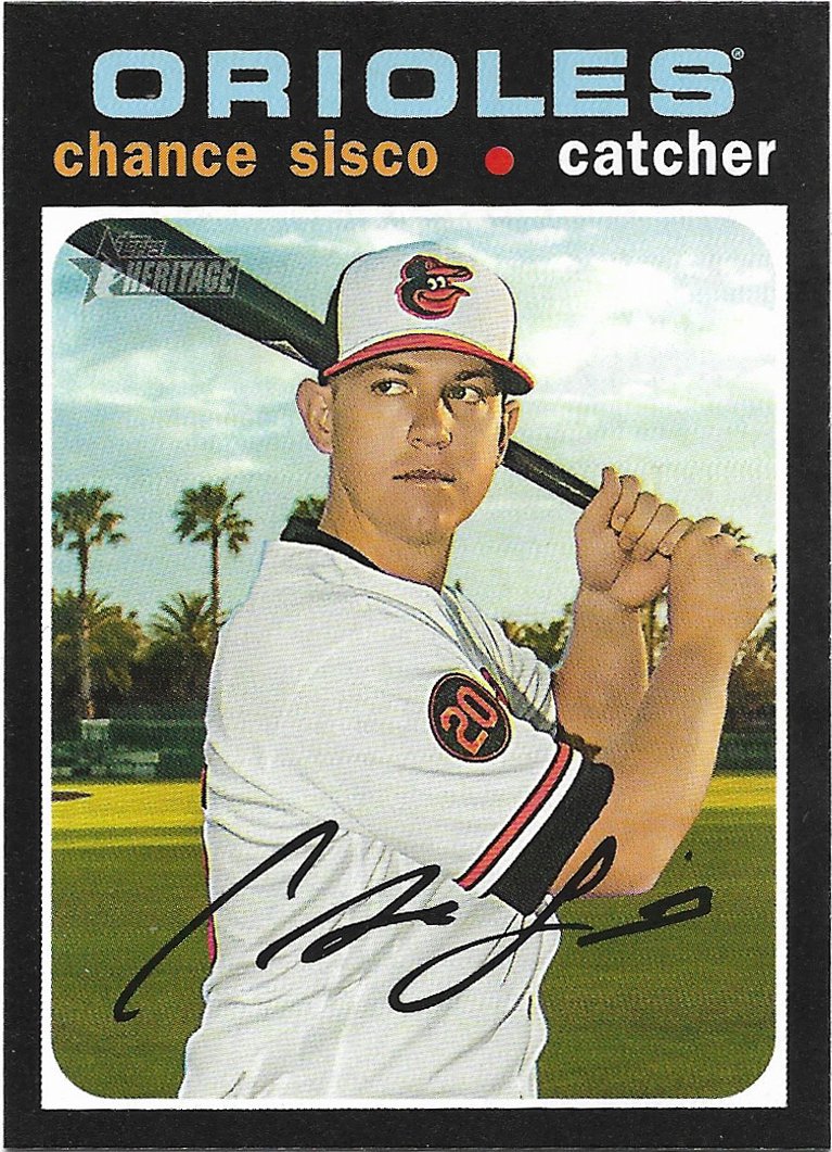 Chance Sisco 2020 Topps Heritage #357 Baltimore Orioles Baseball Card