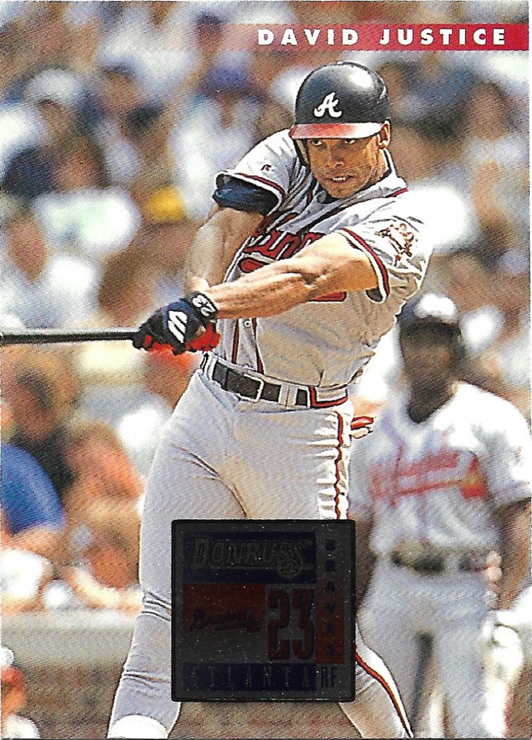 David Justice 1996 Donruss #197 Atlanta Braves Baseball Card