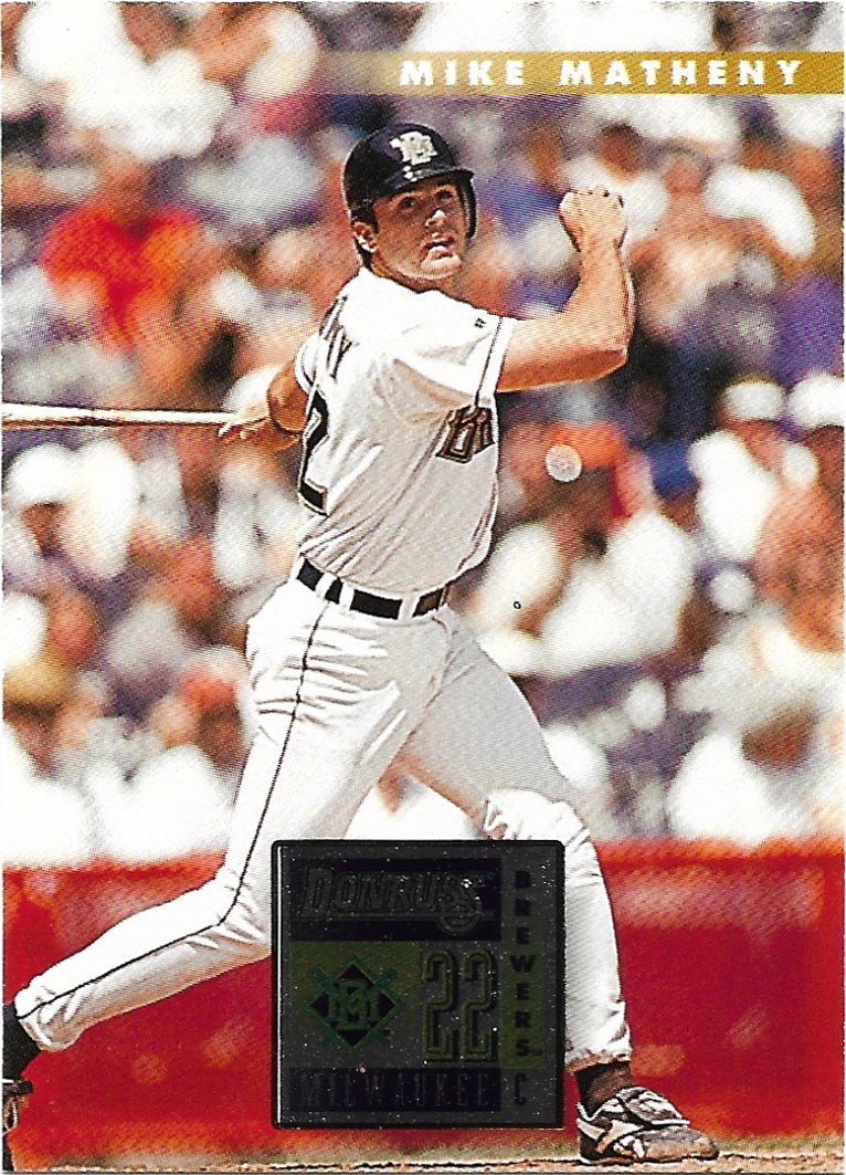 Mike Matheny 1996 Donruss #541 Milwaukee Brewers Baseball Card