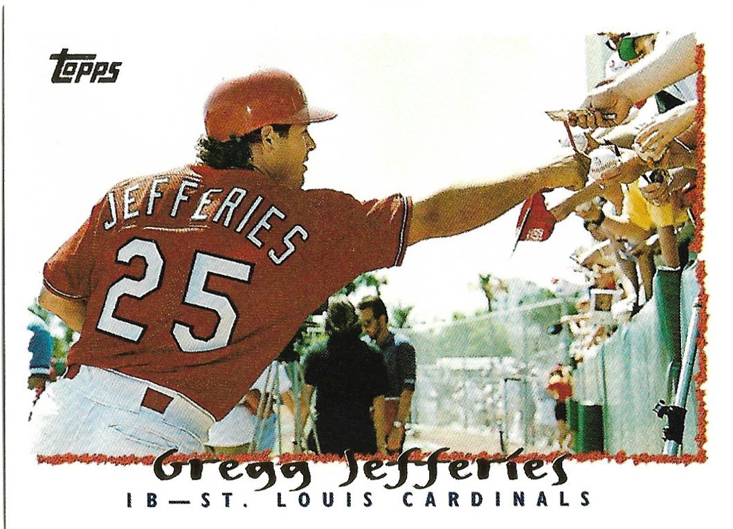 Gregg Jefferies 1995 Topps #526 St. Louis Cardinals Baseball Card