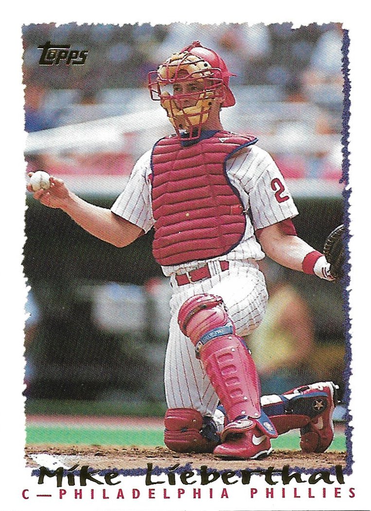 Mike Lieberthal 1995 Topps #554 Philadelphia Phillies Baseball Card