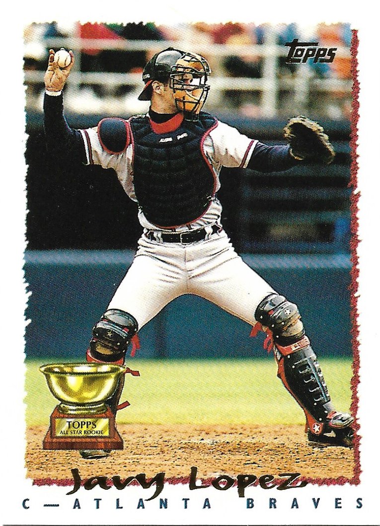 Javy Lopez 1995 Topps #567 Atlanta Braves Baseball Card