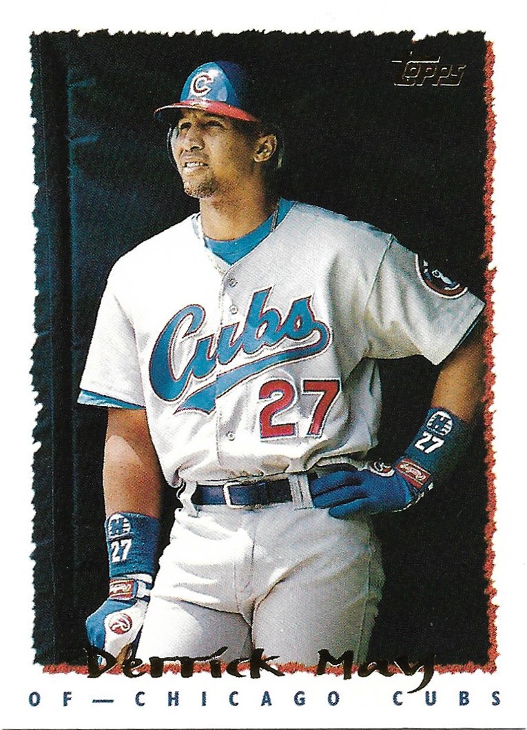 Derrick May 1995 Topps #579 Chicago Cubs Baseball Card