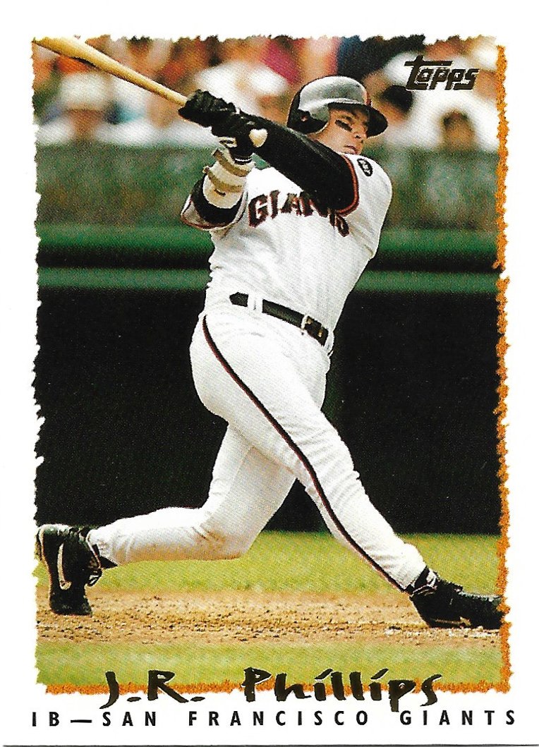 J.R. Philips 1995 Topps #590 San Francisco Giants Baseball Card
