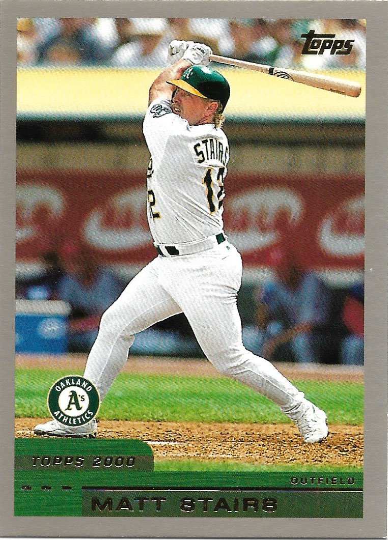 Matt Stairs 2000 Topps #390 Oakland Athletics Baseball Card