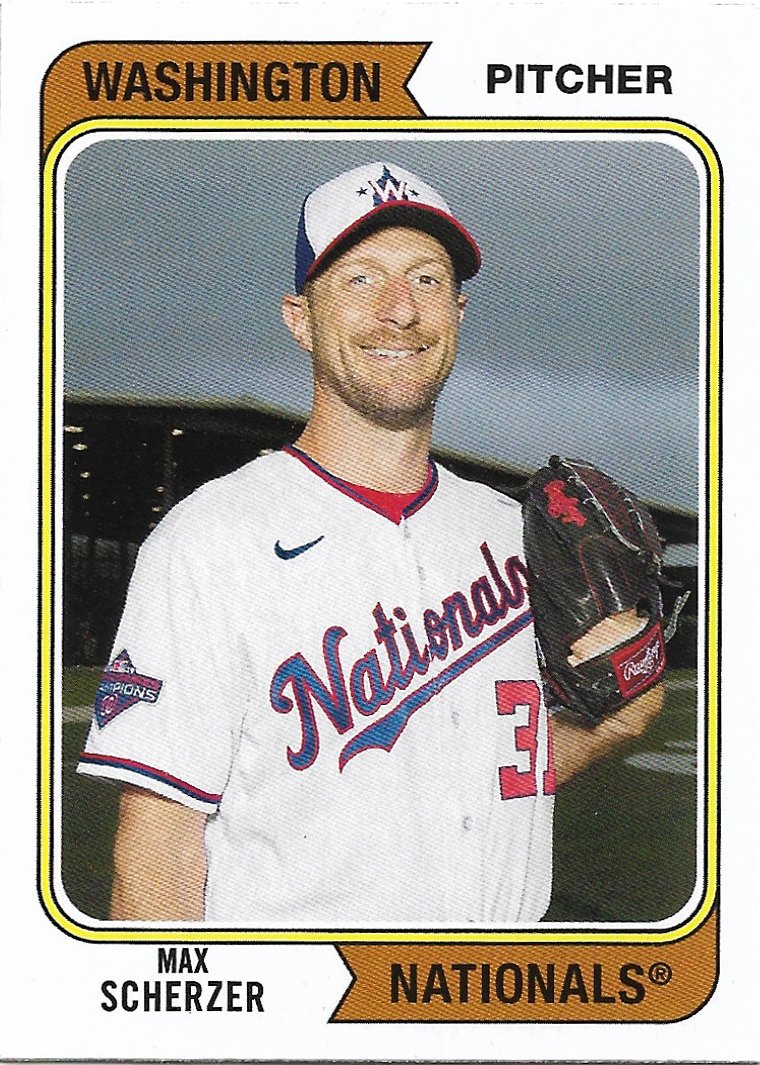 Max Scherzer 2020 Topps Archives #163 Washington Nationals Baseball Card