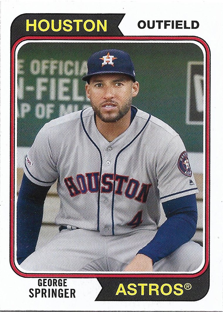 George Springer 2020 Topps Archives #154 Houston Astros Baseball Card