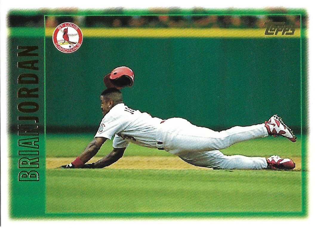Brian Jordan 1997 Topps #415 St. Louis Cardinals Baseball Card