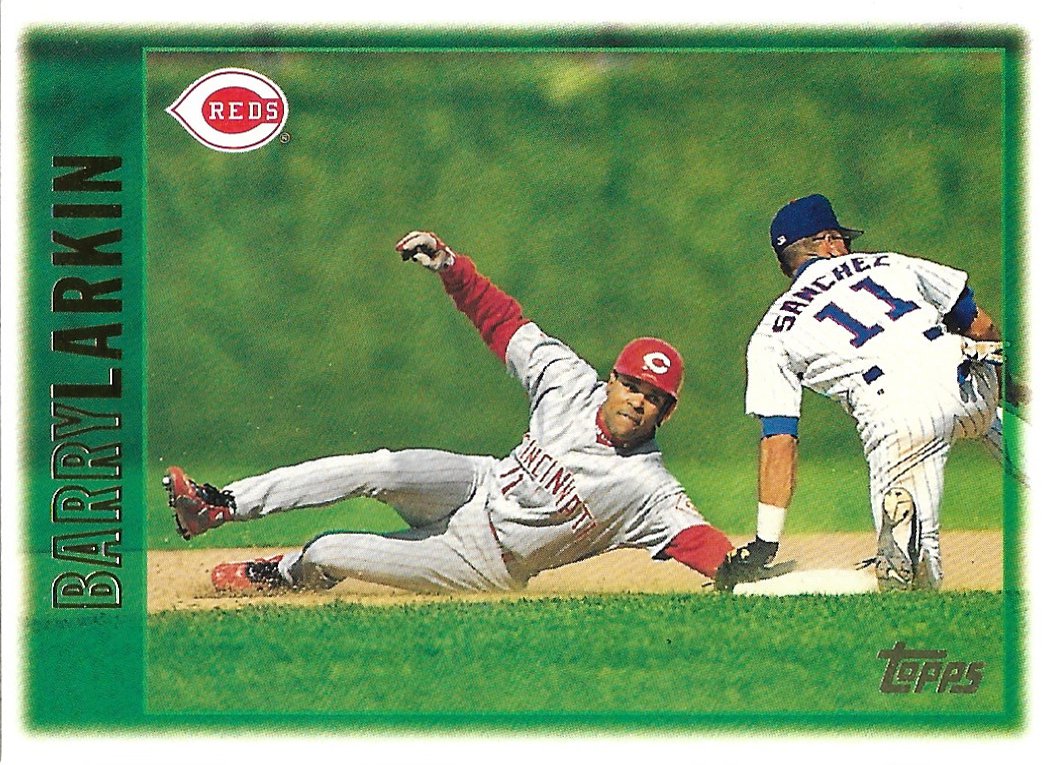 Barry Larkin 1997 Topps 420 Cincinnati Reds Baseball Card