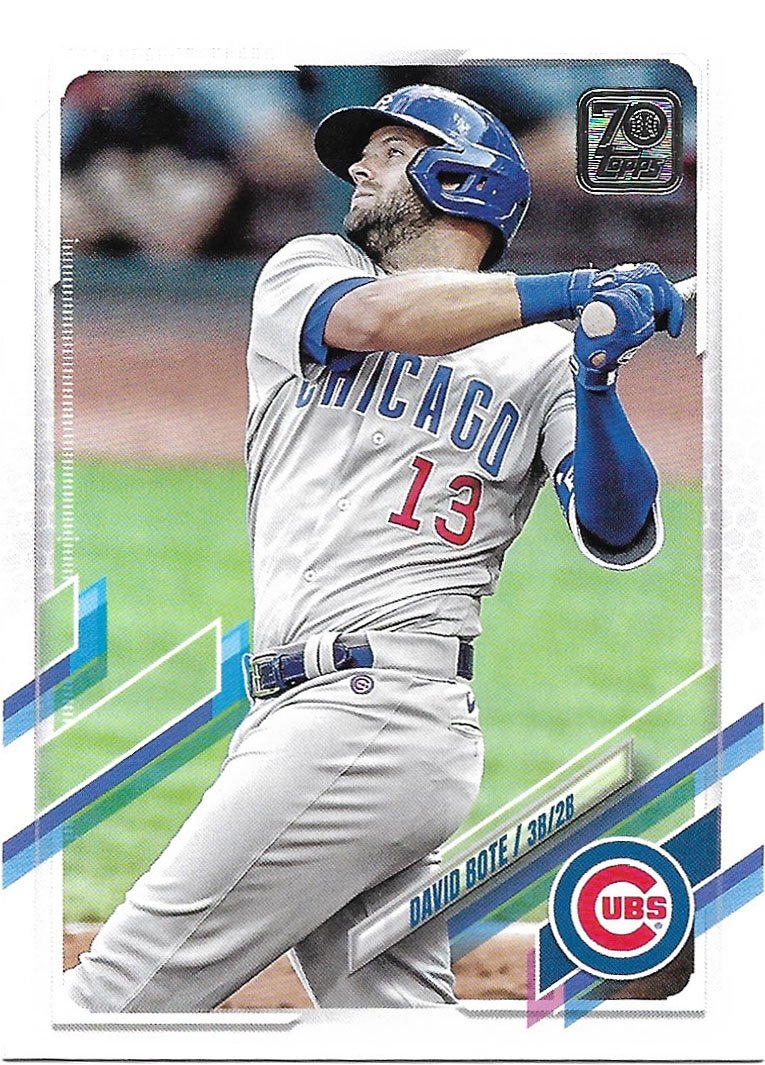 David Bote 2021 Topps #4 Chicago Cubs Baseball Card