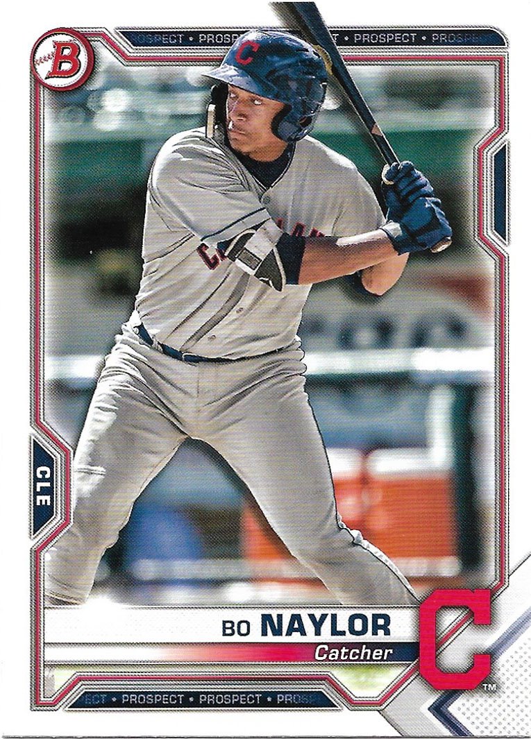 Bo Naylor 2021 Bowman Prospects #BP-124 Cleveland Indians Baseball Card