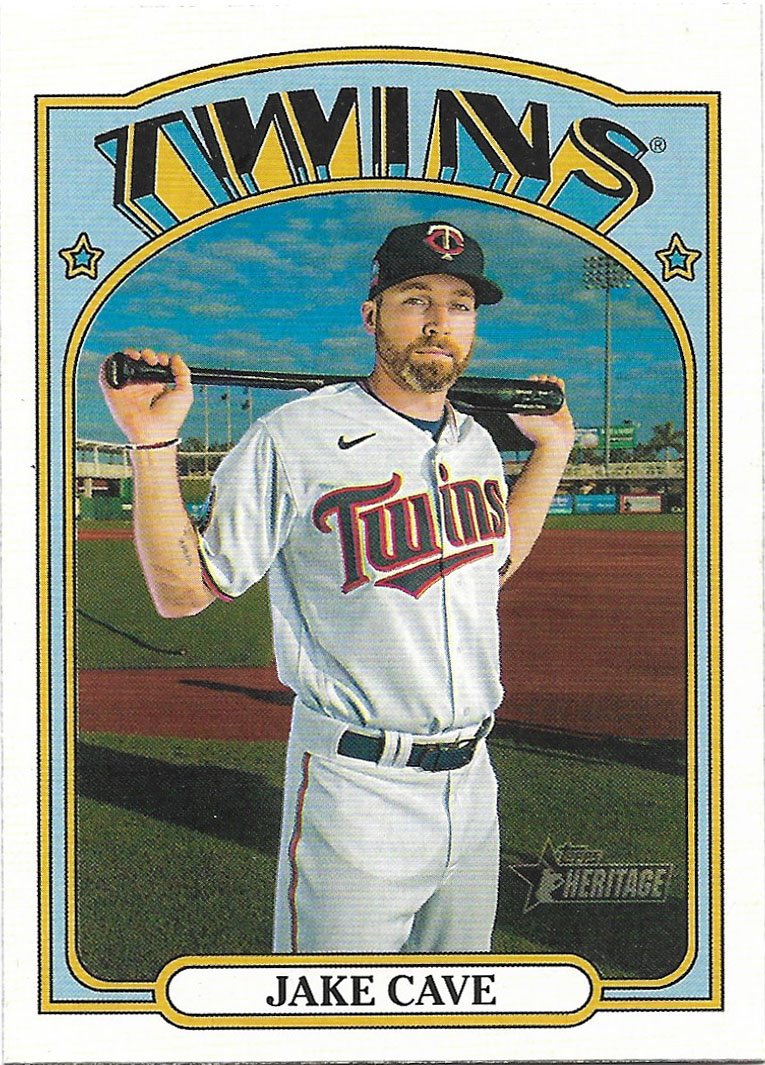 Jake Cave 2021 Topps Heritage #390 Minnesota Twins Baseball Card