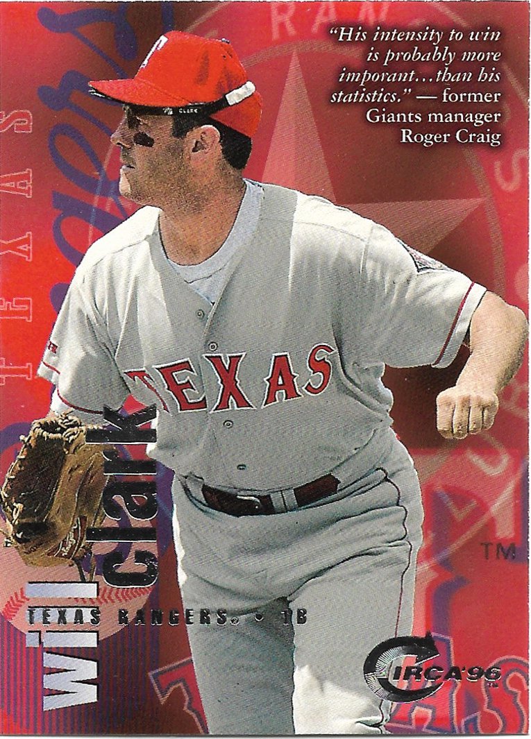 Will Clark 1996 Skybox Circa #84 Texas Rangers Baseball Card