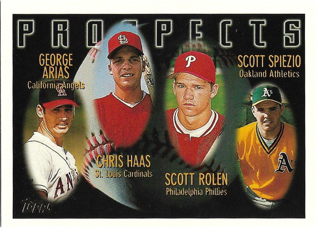 George Arias, Chris Haas, Scott Rolen, Scott Spiezio 1996 Topps #434 ...