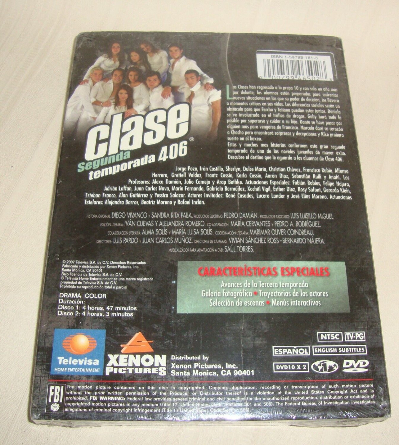 Clase 406 Season 2 Novela DVD Set, Segunda Temporada NEW & Sealed 2 Disc